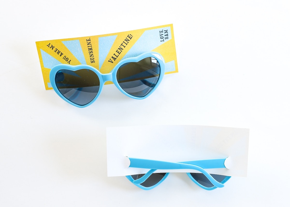 "You are My Sunshine" Valentines (with Sunglasses!)