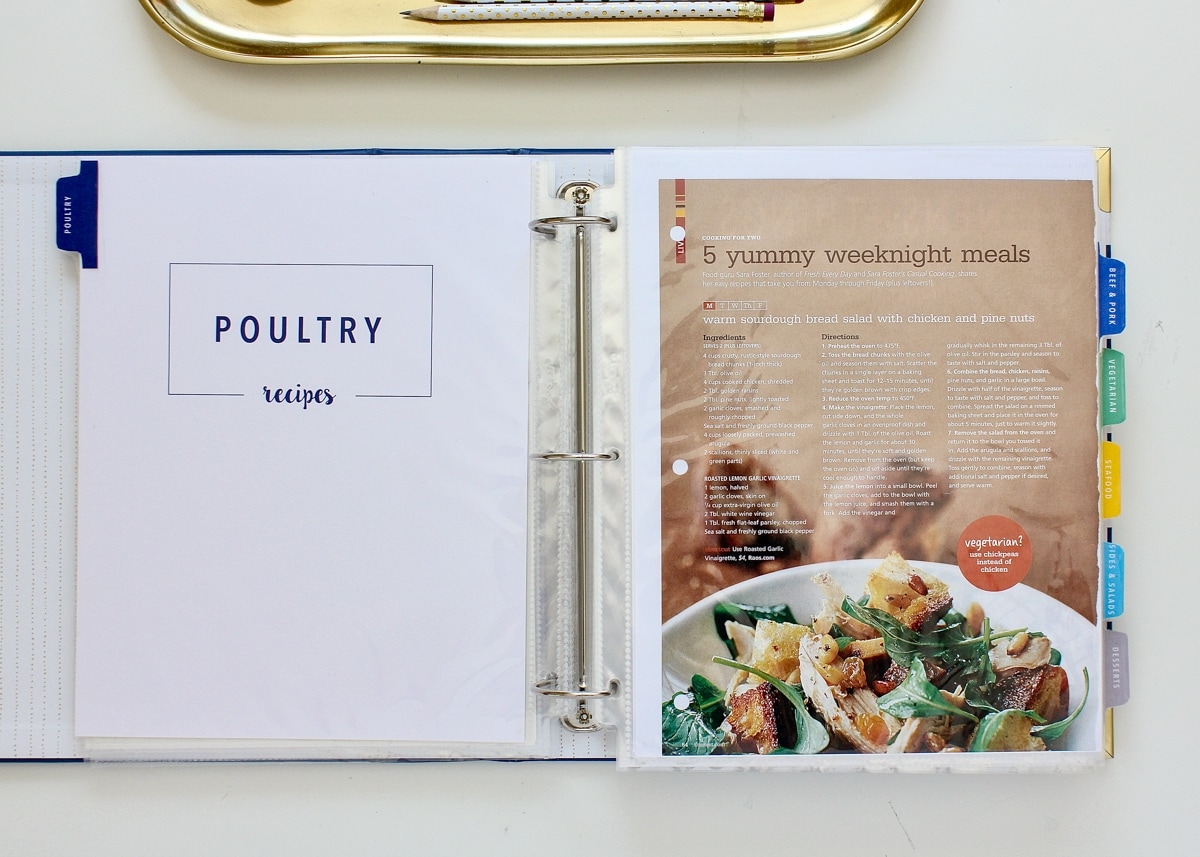 How to Assemble a Recipe Binder (Using Printables!) - The Homes I Have Made