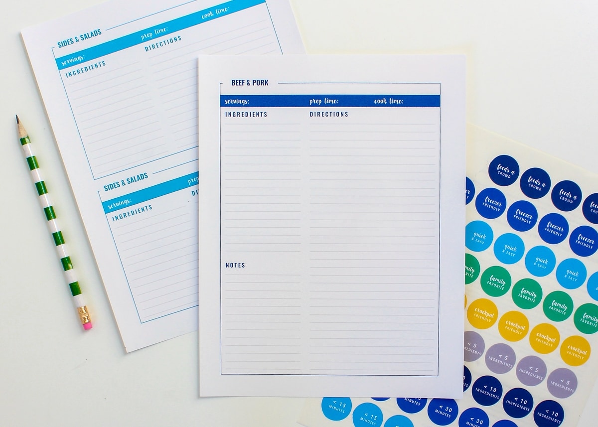 How to Assemble a Recipe Binder (Using Printables!) - The Homes I Have Made