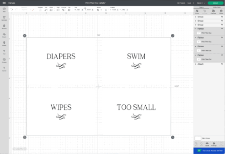 A Guide To Making Labels with Cricut Print Then Cut - The Homes I Have Made