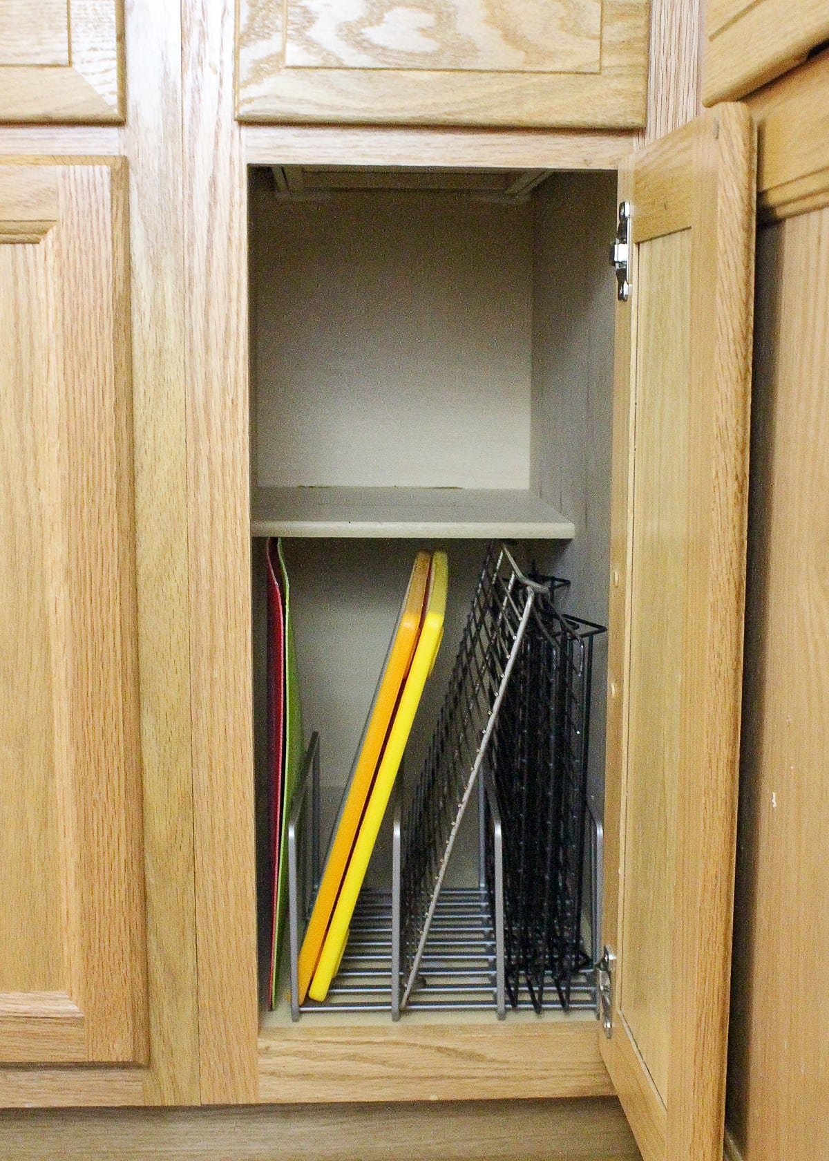 Easily Organize Your Baking Pans (In Any Cabinet!) - The Homes I Have Made