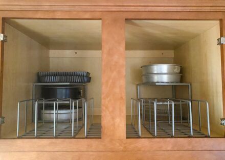 Easily Organize Your Baking Pans (In Any Cabinet!) - The Homes I Have Made