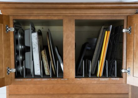 Easily Organize Your Baking Pans (In Any Cabinet!) - The Homes I Have Made