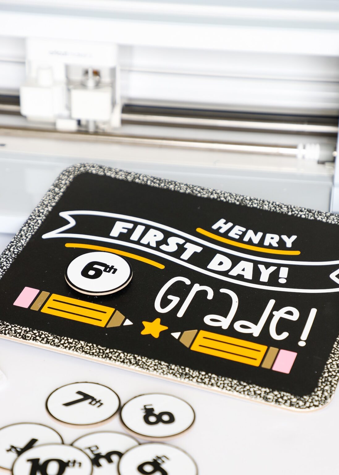 (Changeable!) DIY First Day of School Sign with a Cricut - The Homes I ...