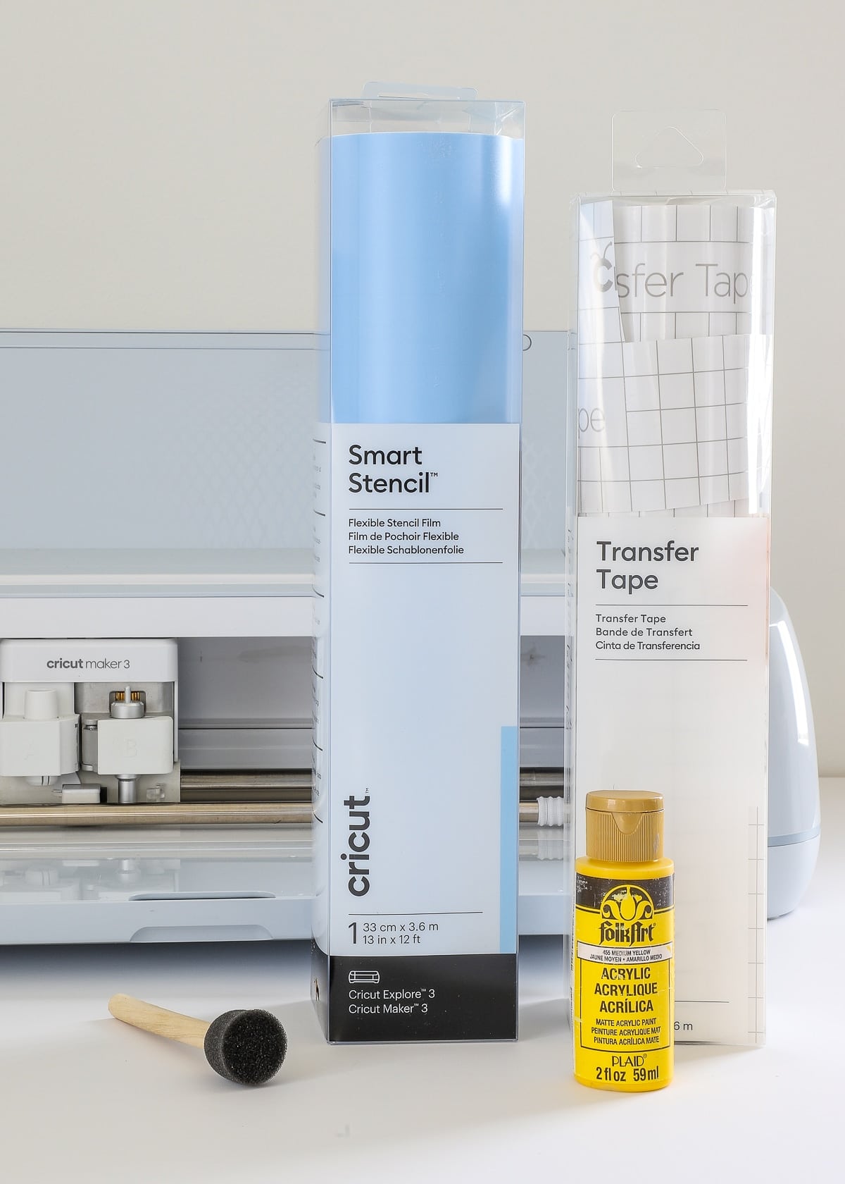 Stenciling a Wall Using Cricut's Smart Stencil - The Homes I Have Made