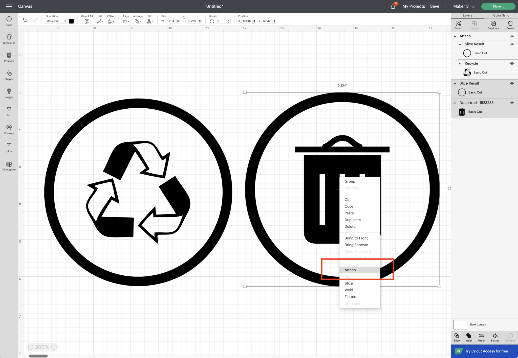 How (& Why!) to Use Attach In Cricut Design Space - The Homes I Have Made