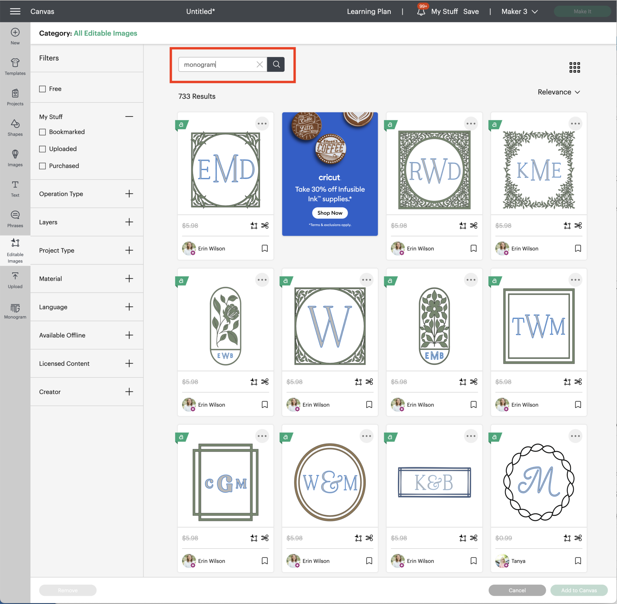 5 (Easy) Ways to Design Stylish Monograms for Your Cricut - The Homes I ...