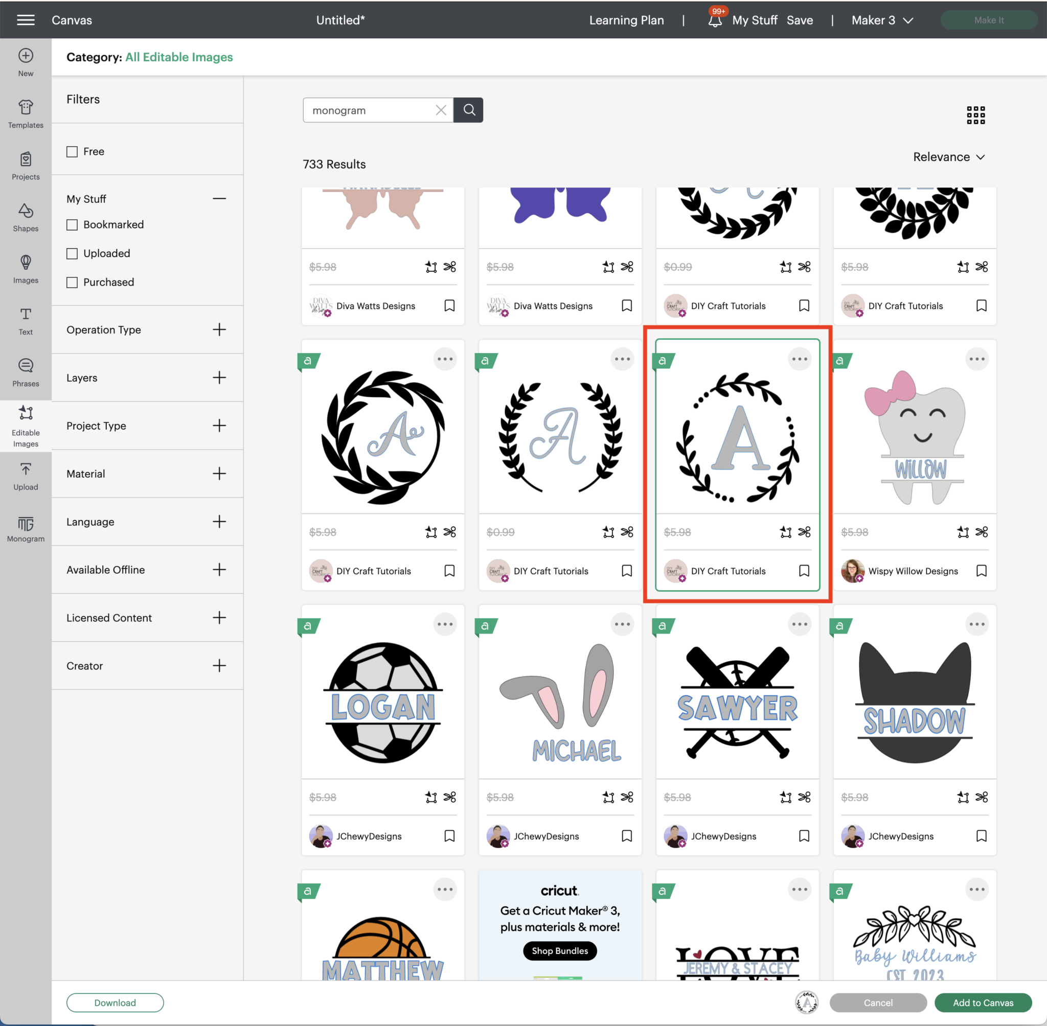 5 (Easy) Ways to Design Stylish Monograms for Your Cricut - The Homes I ...