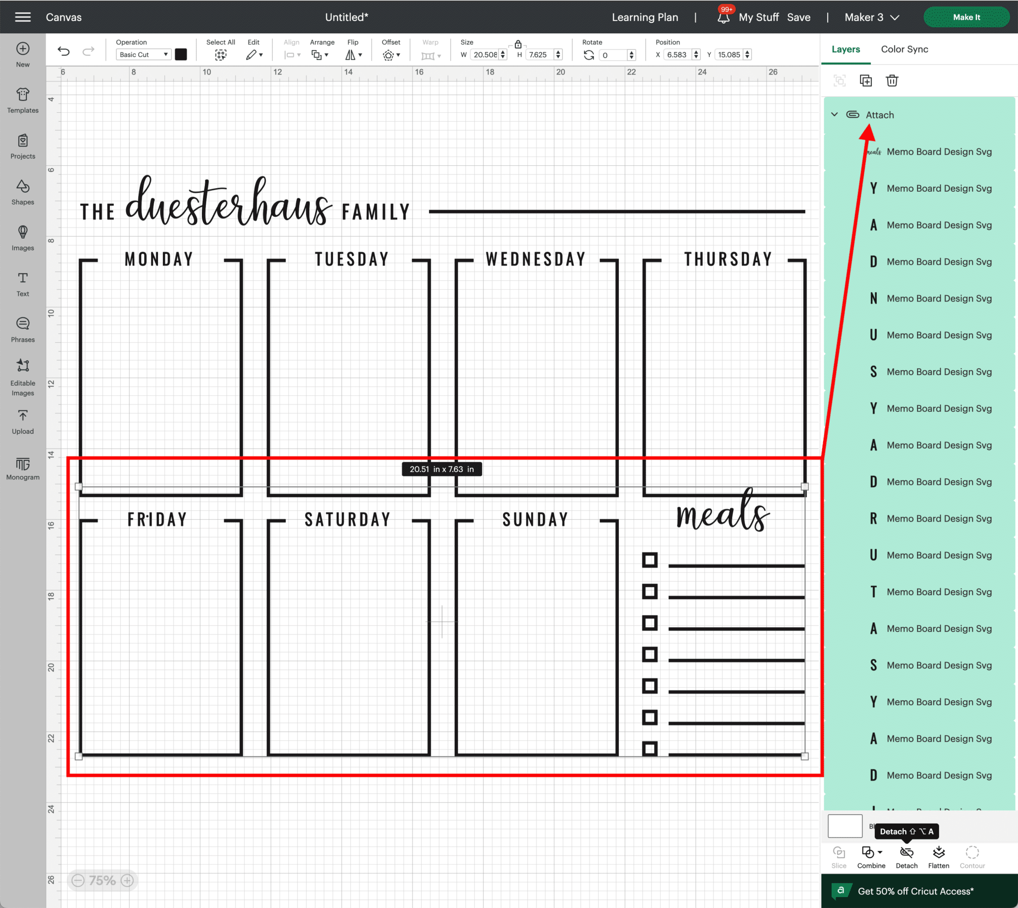 Easy DIY Acrylic Wall Calendar with a Cricut - The Homes I Have Made