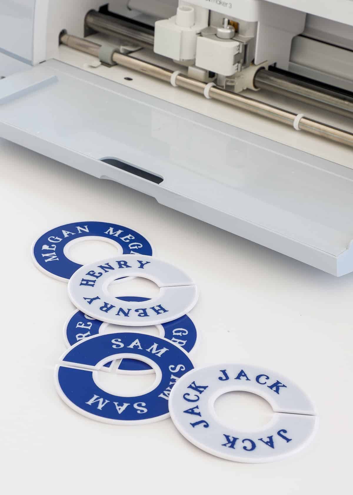 Round Closet Divider Labels with a Cricut (+ SVG File) - The Homes I ...