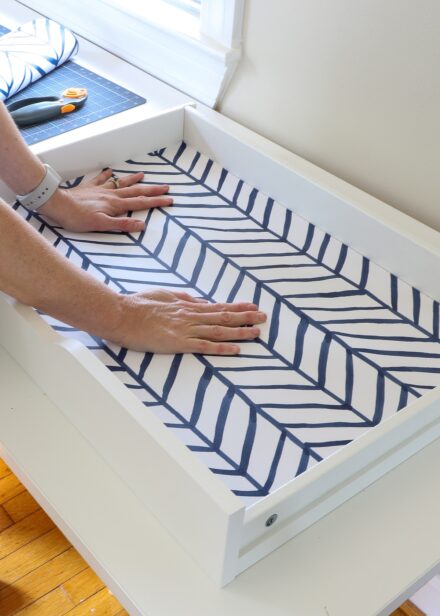 The Best Way to Line Drawers & Shelves with Pretty Paper - The Homes I ...