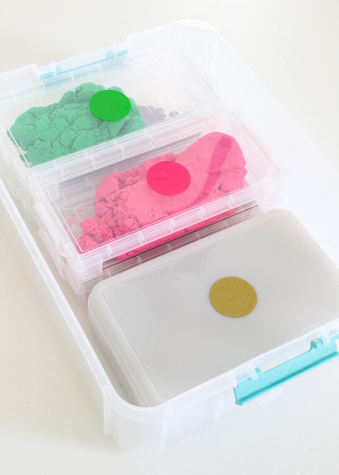 An Easy (& Clever!) Way to Store Kinetic Sand - The Homes I Have Made