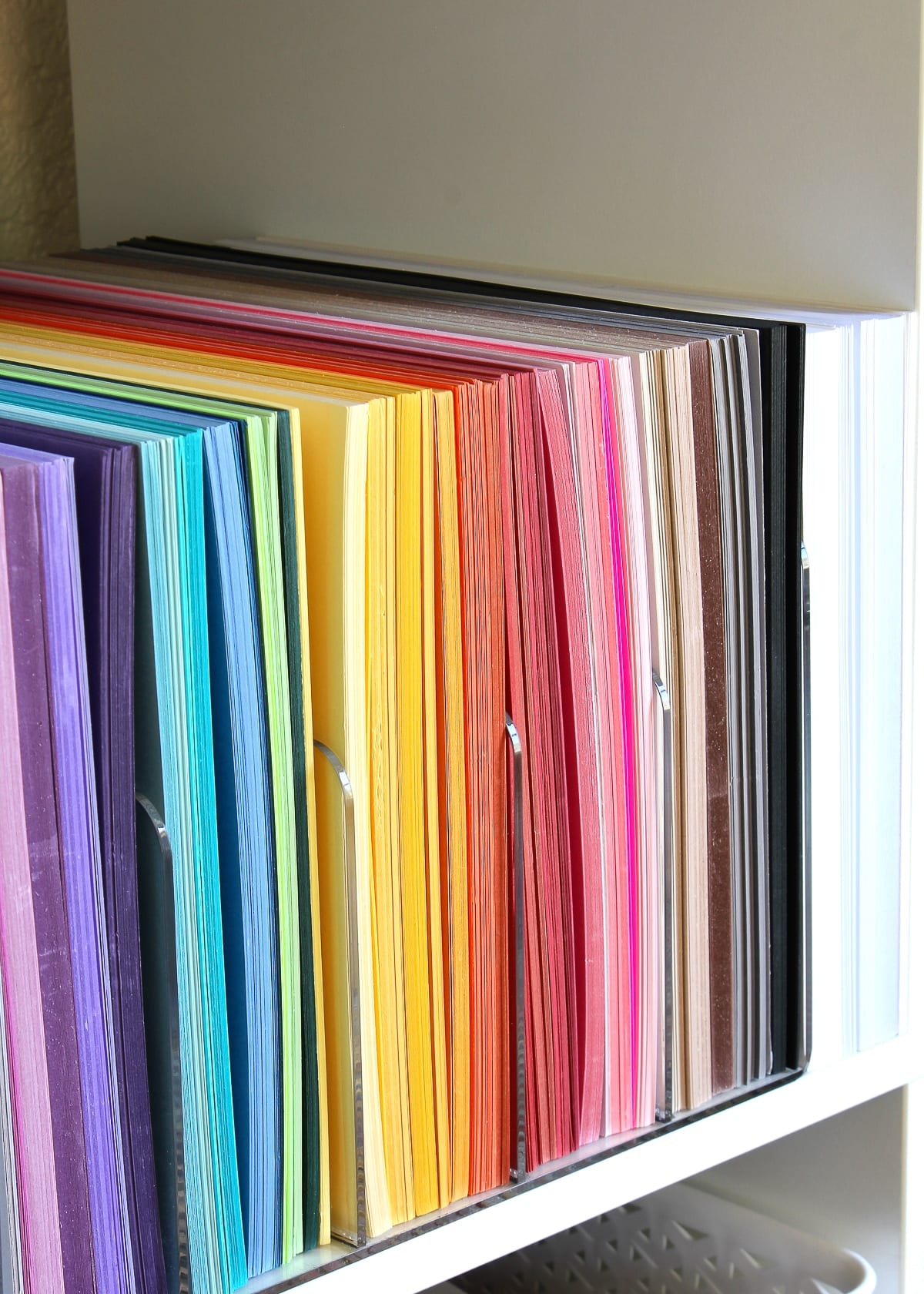 How to (Affordably) Store Craft Paper on IKEA Kallax Shelves - The ...