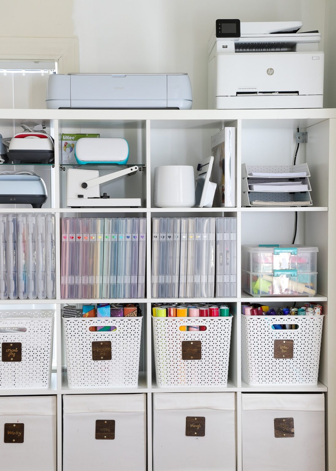 How to (Affordably) Store Craft Paper on IKEA Kallax Shelves - The ...