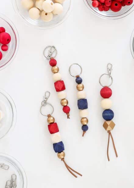 Easy DIY Wood Bead Keychains - The Homes I Have Made