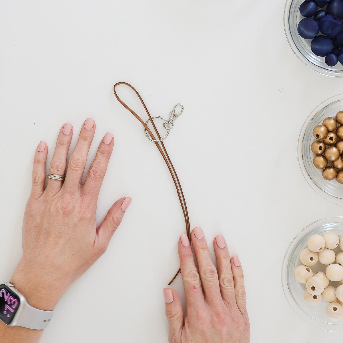 Easy DIY Wood Bead Keychains - The Homes I Have Made