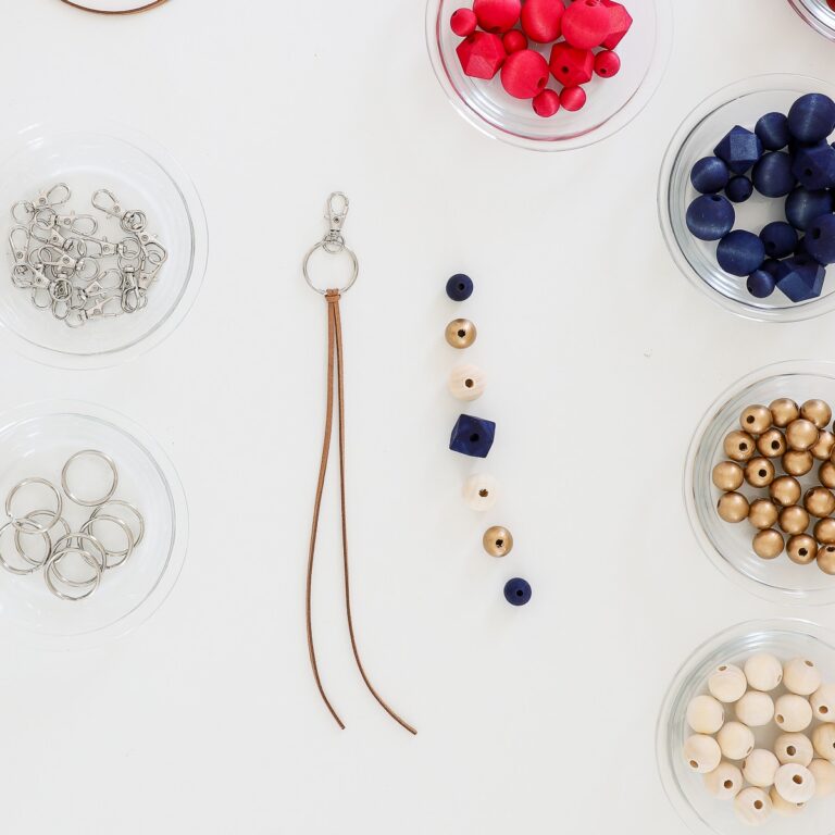 Easy DIY Wood Bead Keychains - The Homes I Have Made