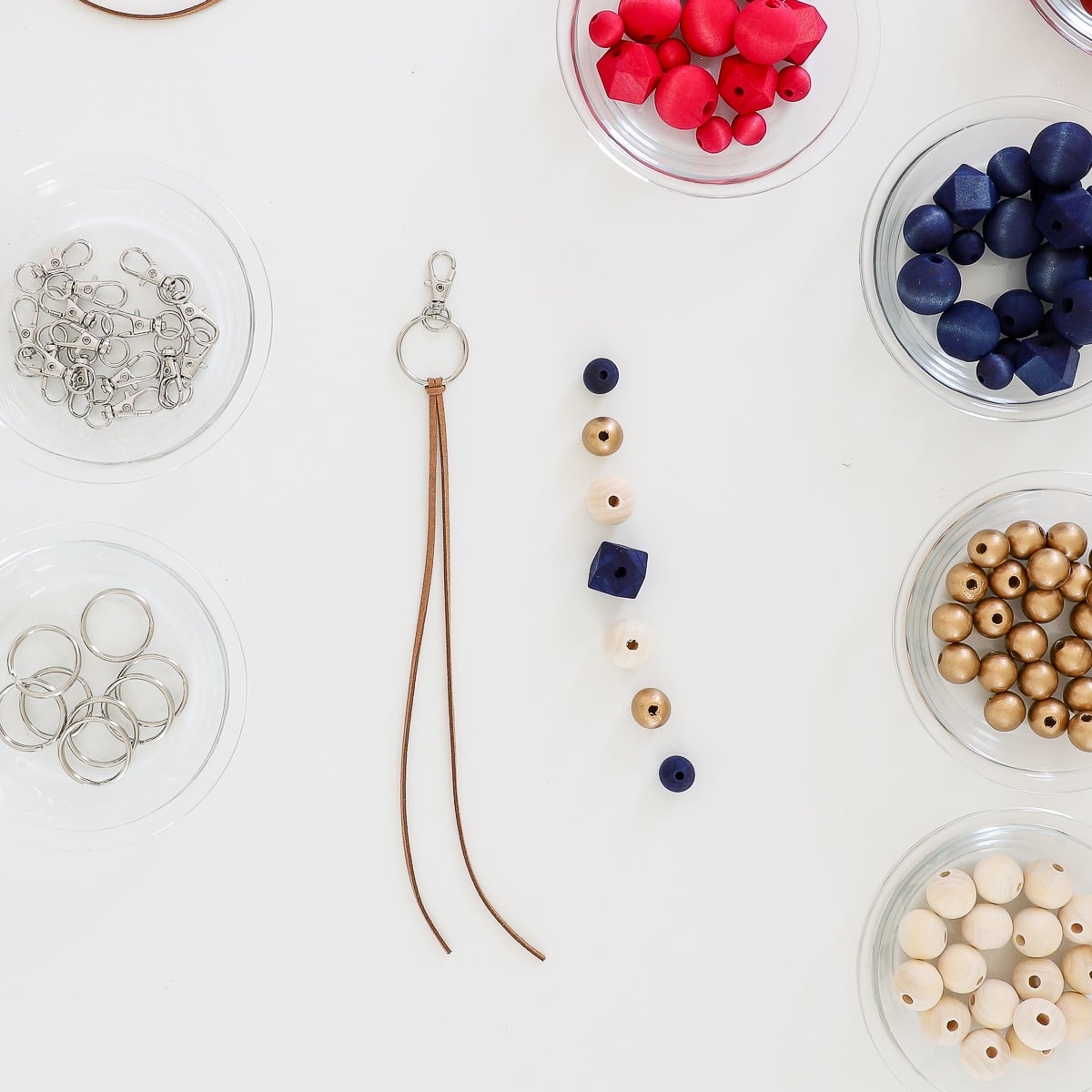 Easy DIY Wood Bead Keychains - The Homes I Have Made