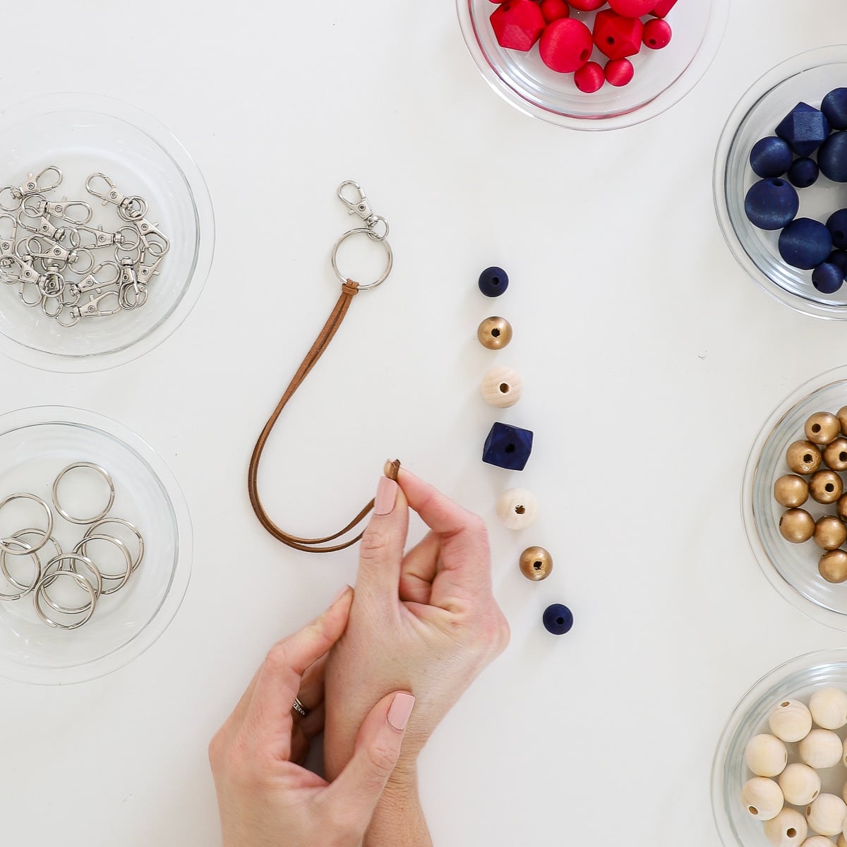 Easy DIY Wood Bead Keychains - The Homes I Have Made