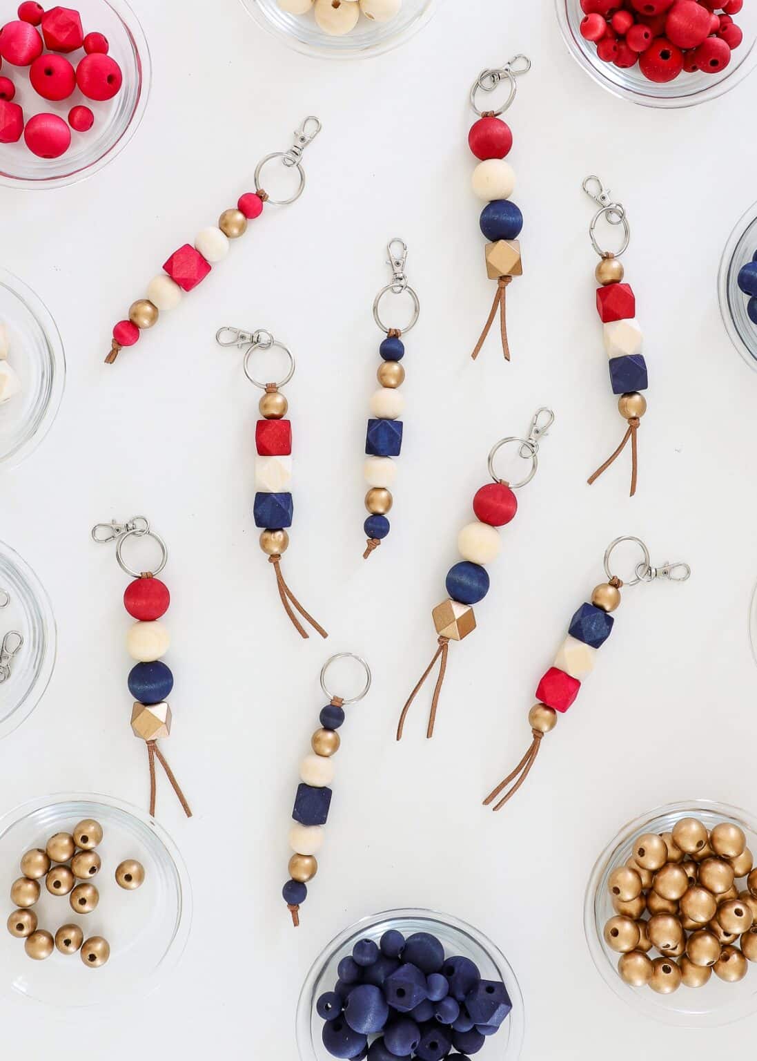 Easy DIY Wood Bead Keychains - The Homes I Have Made