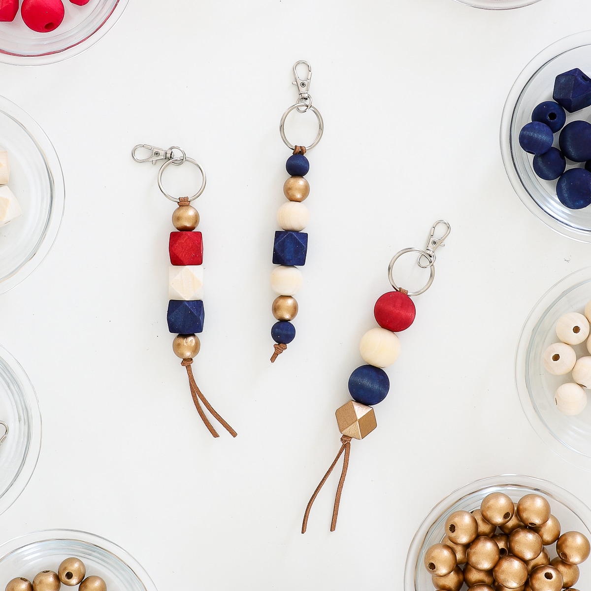 Easy DIY Wood Bead Keychains - The Homes I Have Made