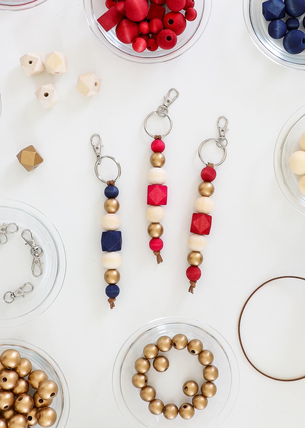 Easy DIY Wood Bead Keychains - The Homes I Have Made