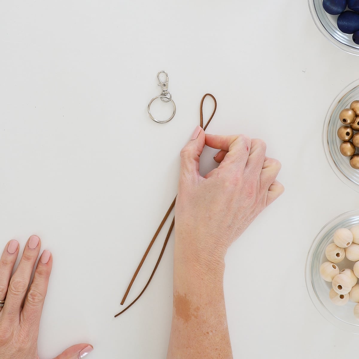 Easy DIY Wood Bead Keychains - The Homes I Have Made