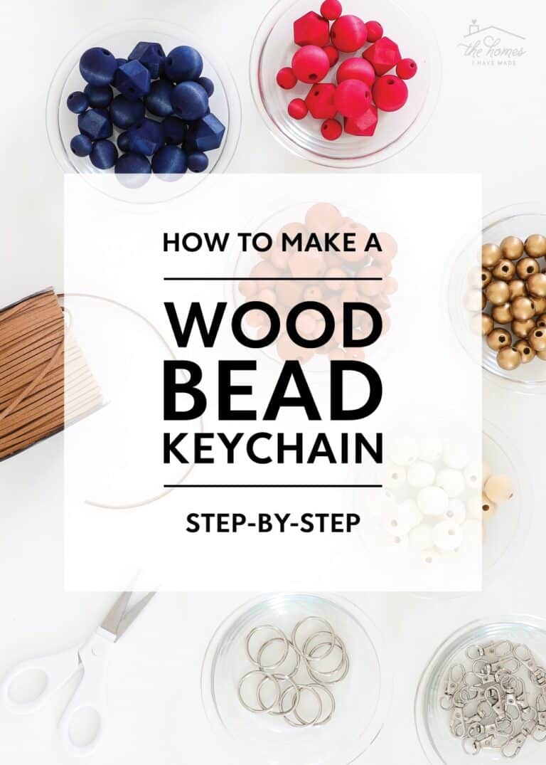 Easy DIY Wood Bead Keychains - The Homes I Have Made
