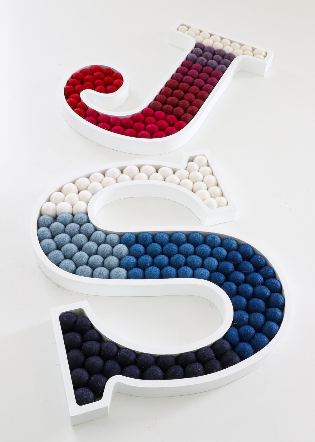 How to Make Your Own Pom Pom Letter Wall Art - The Homes I Have Made