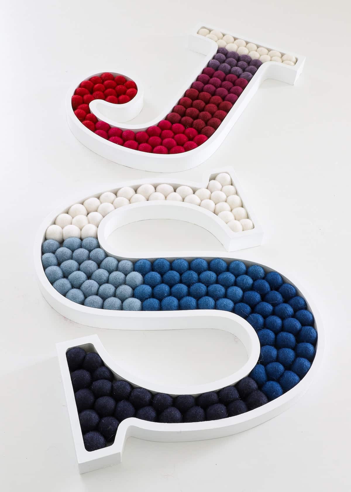 How to Make Your Own Pom Pom Letter Wall Art - The Homes I Have Made