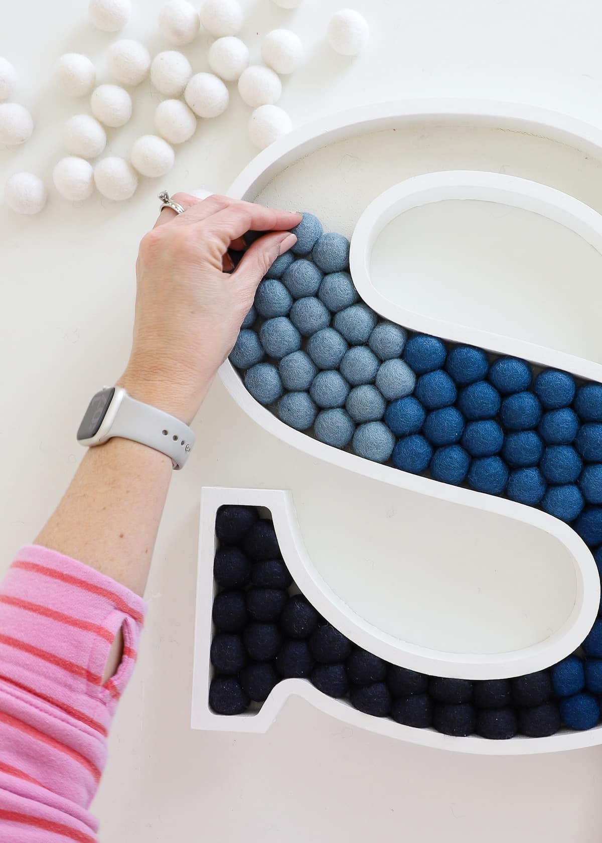 How to Make Your Own Pom Pom Letter Wall Art - The Homes I Have Made