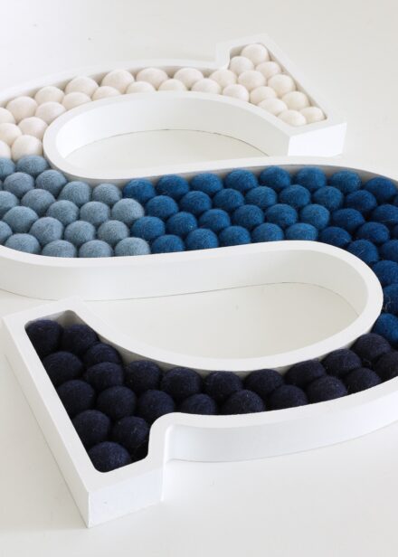 How to Make Your Own Pom Pom Letter Wall Art - The Homes I Have Made