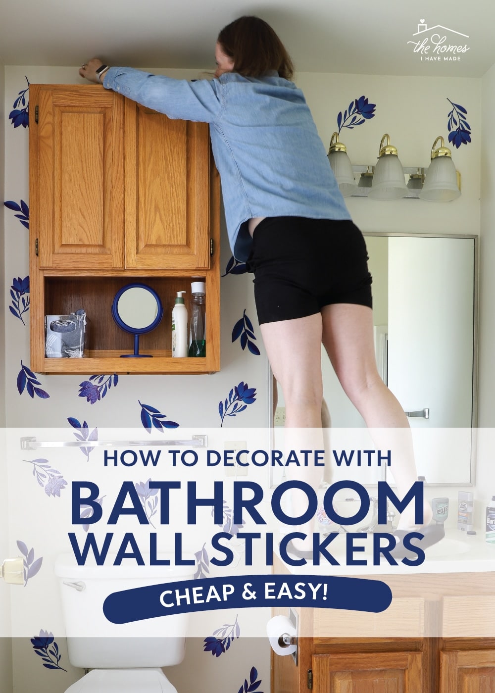 Instantly Decorate Your (Rental) Bathroom with Wall Decals - The Homes ...