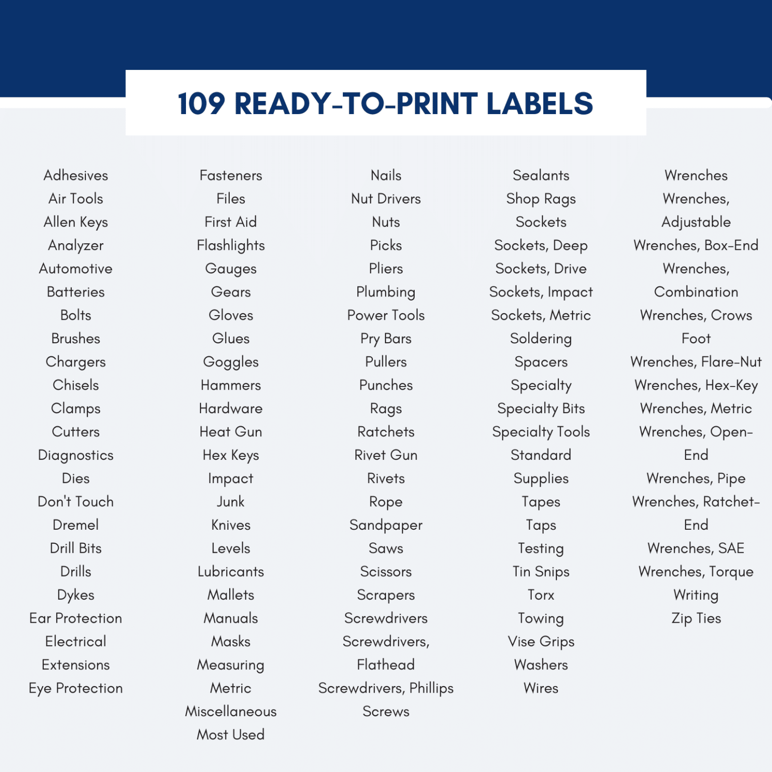 DIY Magnetic Toolbox Labels (With Template!) - The Homes I Have Made