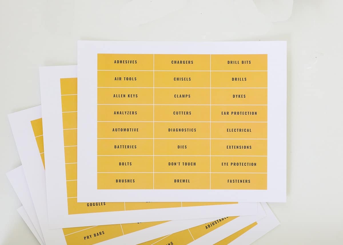 DIY Magnetic Toolbox Labels (With Template!) - The Homes I Have Made