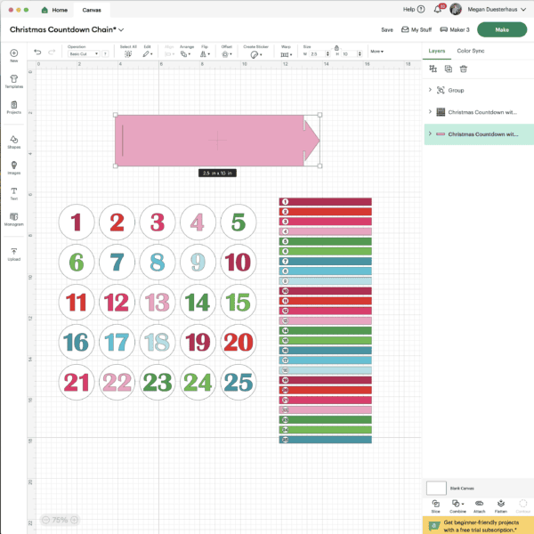 Easy DIY Christmas Countdown Chain (with SVGs + Templates!) - The Homes ...
