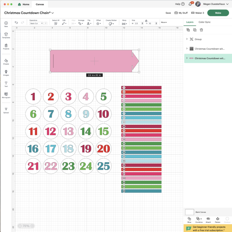 Easy DIY Christmas Countdown Chain (with SVGs + Templates!) - The Homes ...