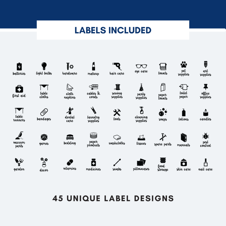 Ready-to-Use Household Labels | Printable & Cut Files - The Homes I ...